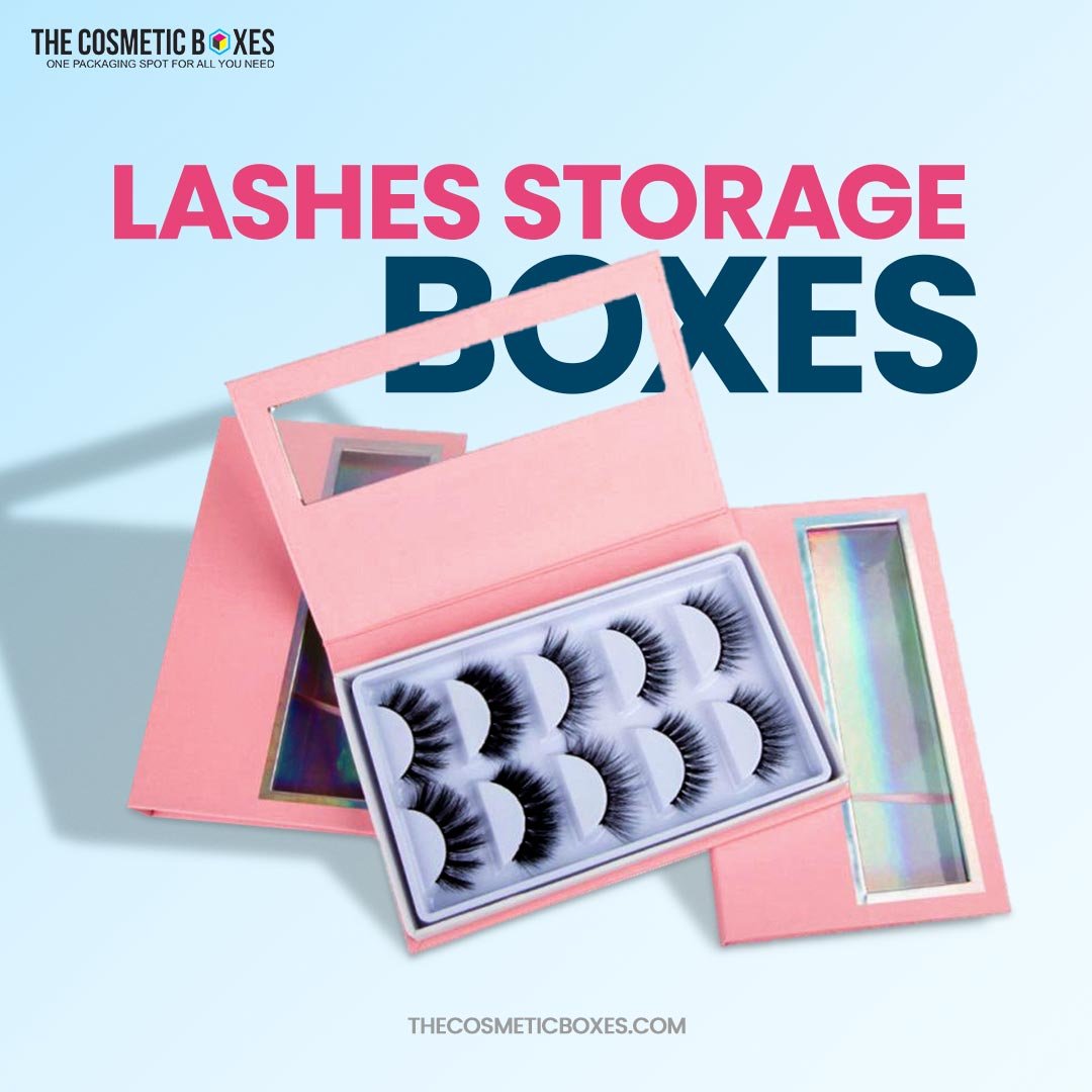 Printed Lashes Storage Box- The Cosmetic Boxes